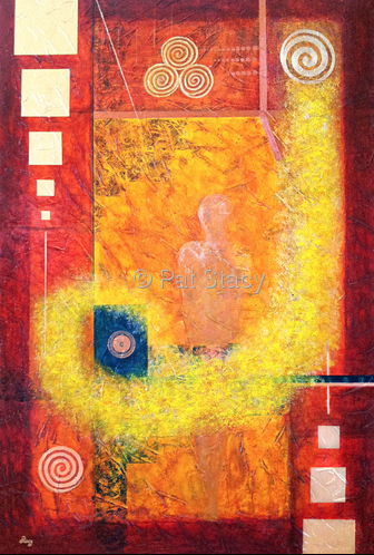 PAT STACY ART: Abstract Expressionism Painting, Mystical Figure Art ...