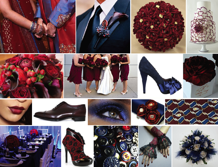 Ideas by Andrea: Winter Color Combo: Oxblood Red & Navy Blue