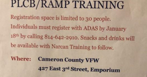 Cameron County PA News: PLCB / RAMP Training