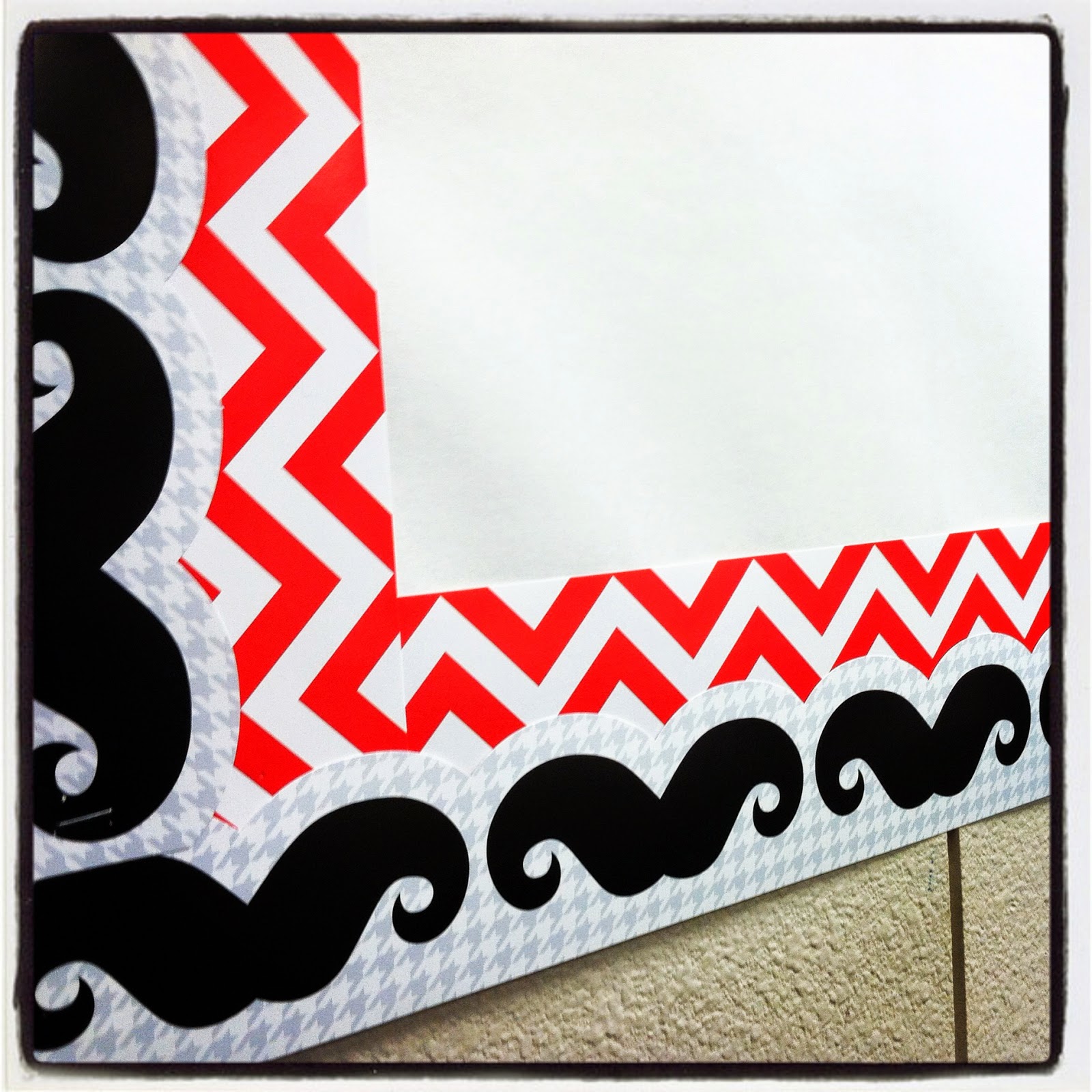 Red And Black Chevron Border