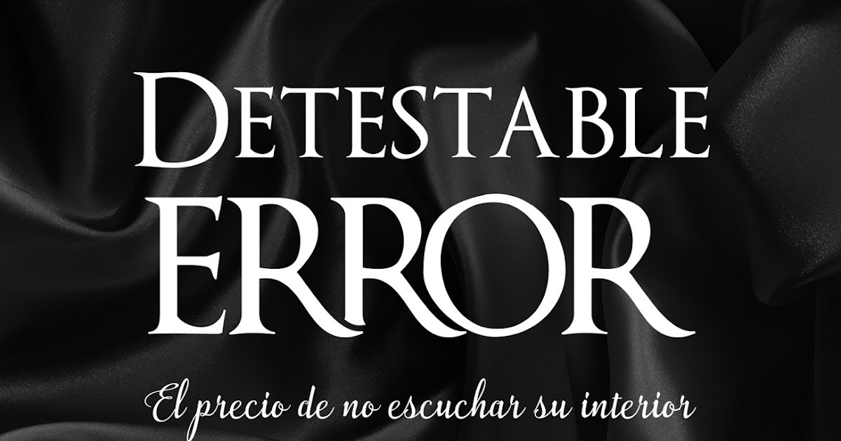 Cono Books: Reseña: Detestable error
