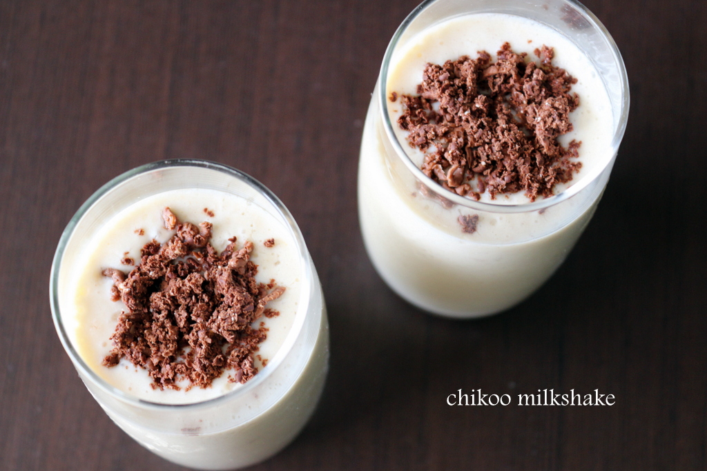 Recipe of Chikoo Milkshake | How to Make Sapota Milkshake - VegRecipeWorld
