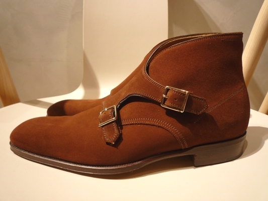 The Shoe AristoCat: Hidetaka Fukaya - Double Monk boots in suede