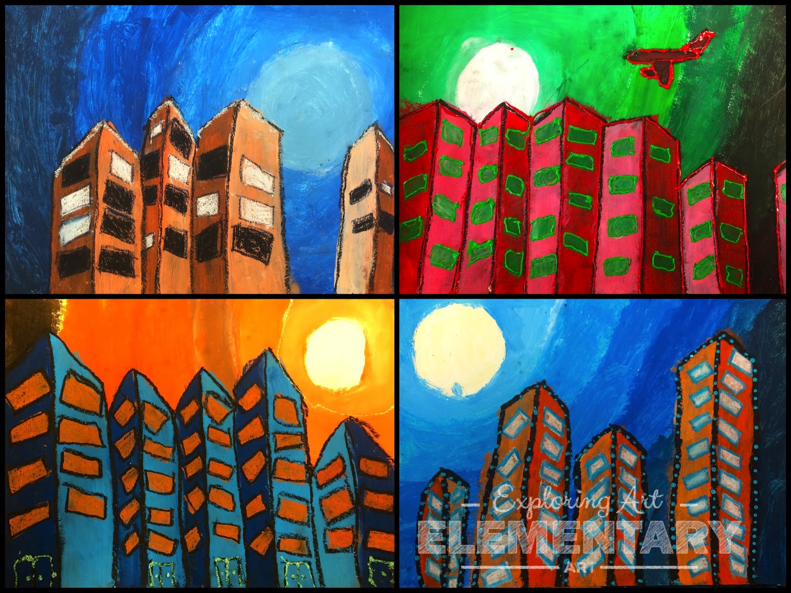 Art. Eat. Tie Dye. Repeat.: Complement Color Cityscapes