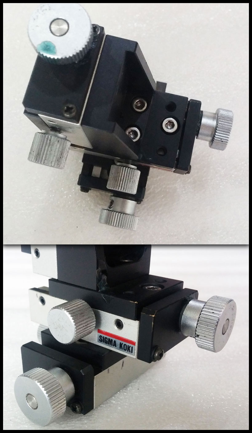 2nd MACHINE: XYZ axis stages, with dovetail slide guide & leadscrew system, TAS-24305L, Sigma Koki