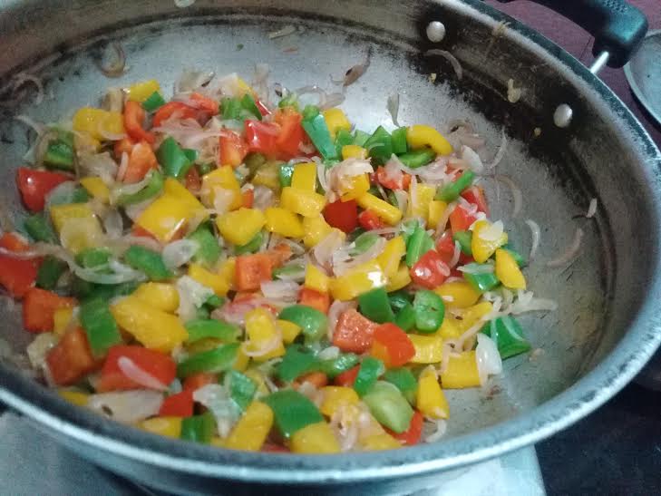 Tri Colour Capsicum Masala Gravy - Bhojana Recipes