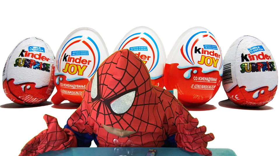 Kinder Surprise Chocolate egg Spiderman Kids Open Open Open