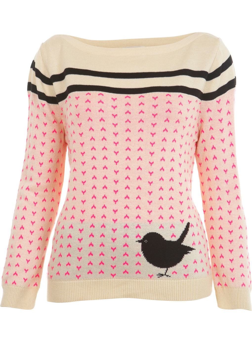 Sam's Blog: Knitted Cream Bird Jumper