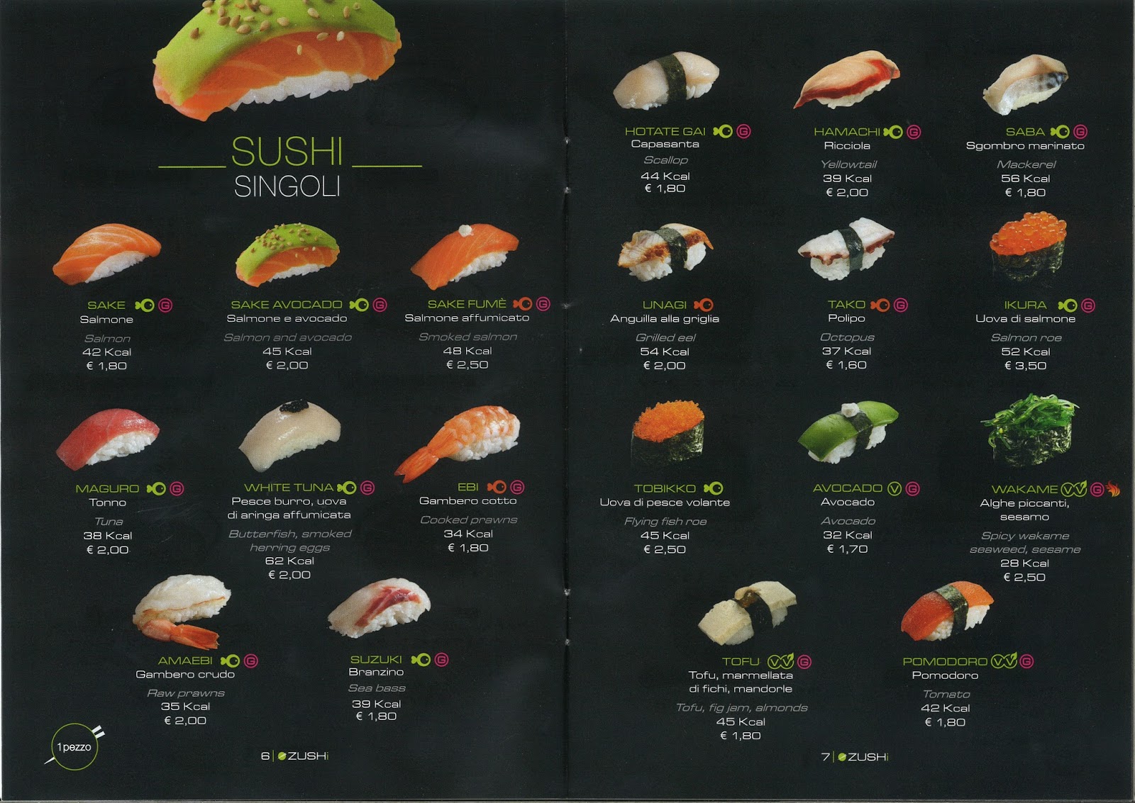 Menu e Prezzi: Ristorante Giapponese ZUSHI a Milano in via Volta 21 ...