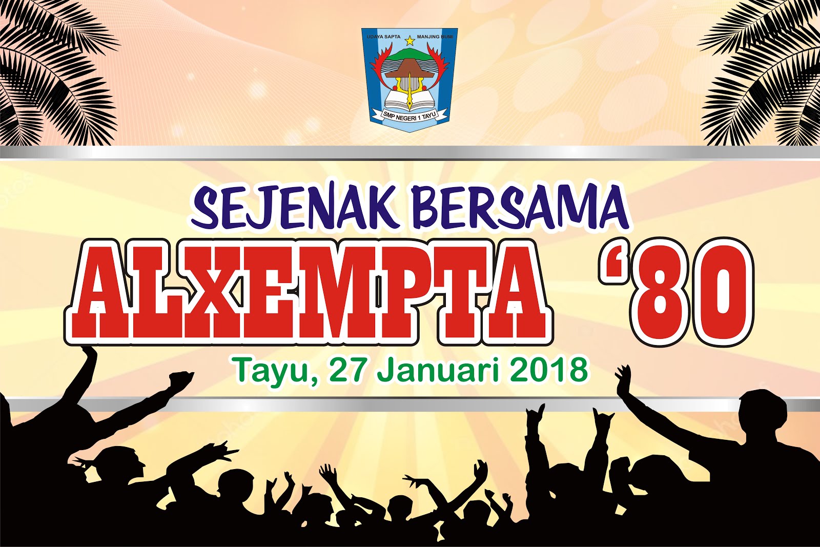 Contoh Settingan Banner Temu Kangen/Alumni SMP - Design Banner Pamflete