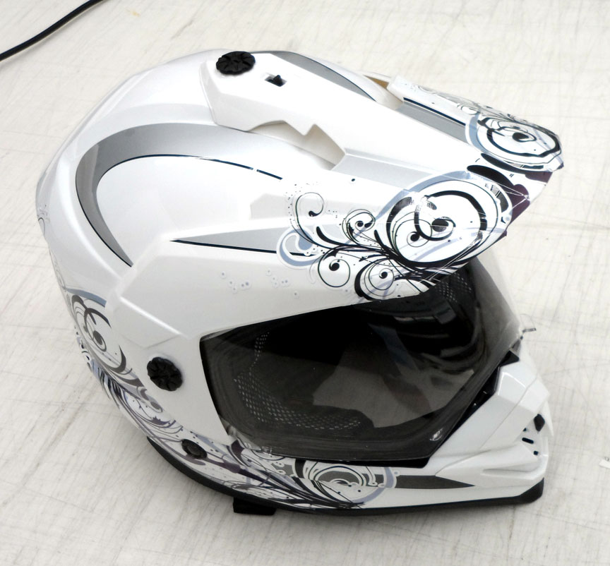 omecca custom graphic design: Vinyl on a Helmet