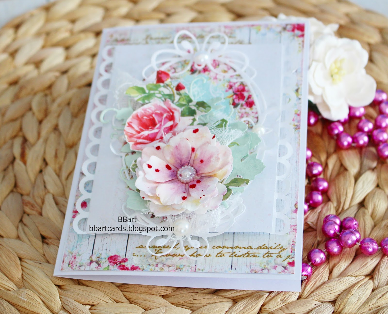 TWÓRCZY POKOIK by BBart: Foamiranowa nasturcja w romantycznej oprawie