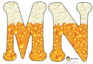 Alfabeto burbujas de cerveza. - Oh my Alfabetos!