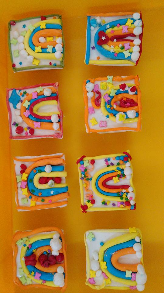 How To Make A Rainbow Muffin With Fondant ~ Parenting Times