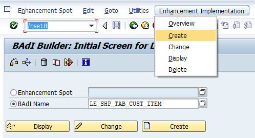SAP ABAP: BADI: Add Item Custom Fields Tab in VL01N,VL02N,VL03N ...