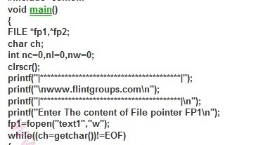 C Program to copy the content of one file to another and also print the ...