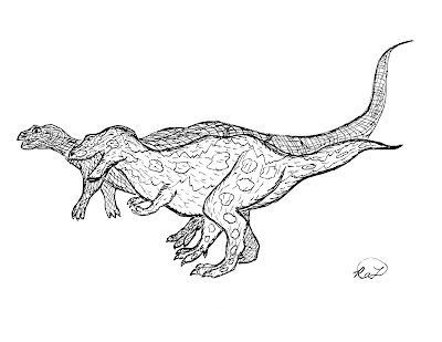 Robin's Great Coloring Pages: Edmontosaurus & Pteranodon