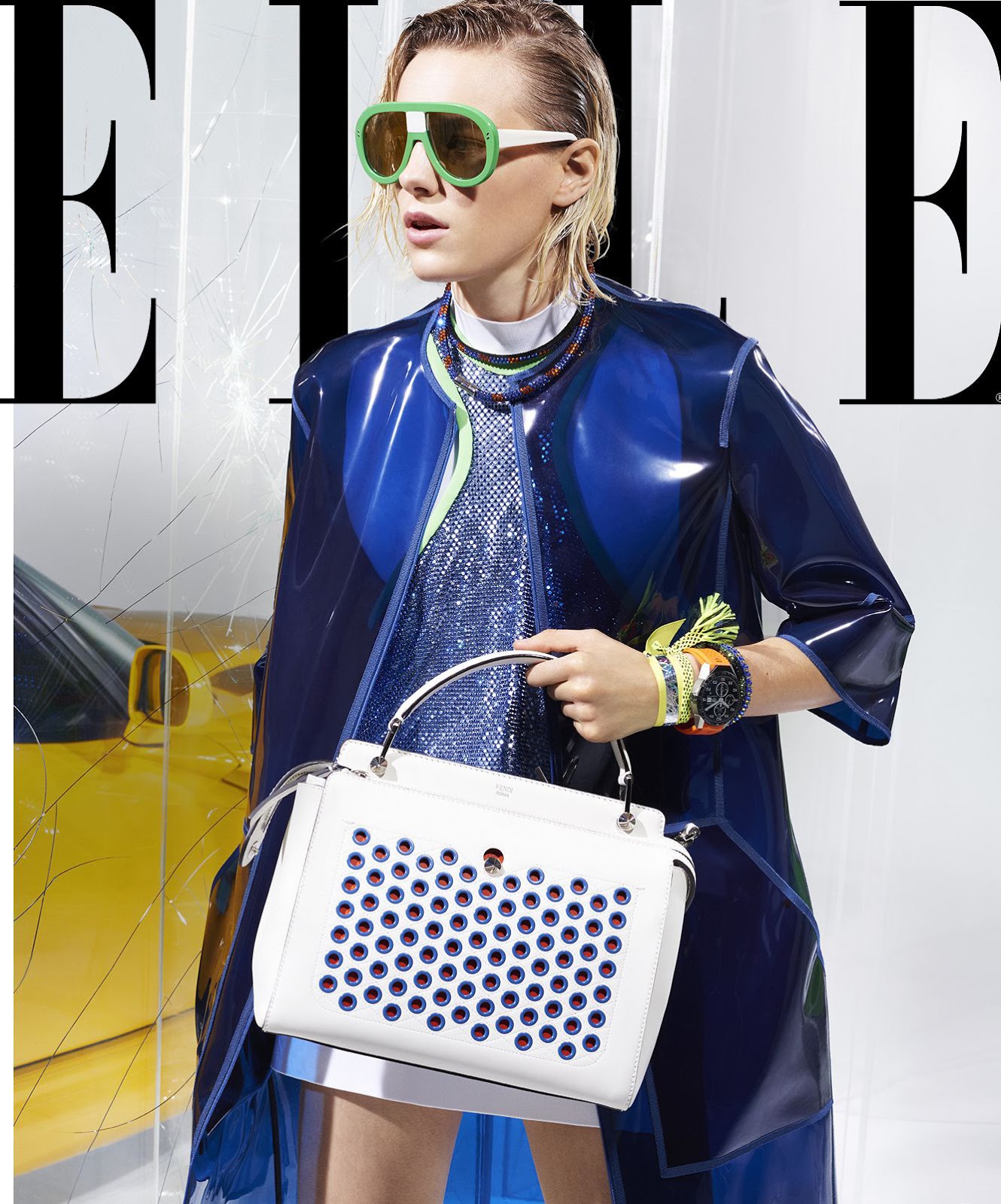 Erika Linder in Elle US April 2016 by Azim Haidaryan