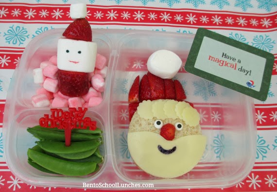 Bento School Lunches : Santa Christmas Bento
