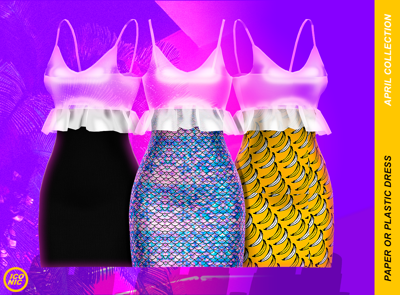 Paper Or Plastic (Dress) | TS4 | ICONIC | The Sims 4 CC Creator