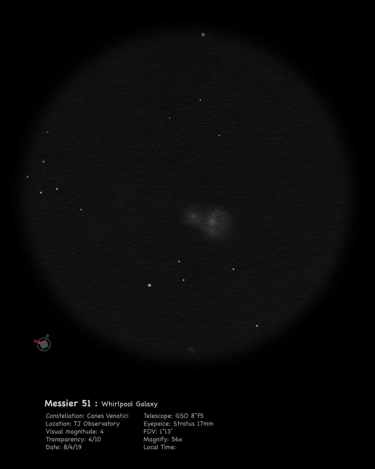 siamskies: Messier 51 : Whirlpool galaxy