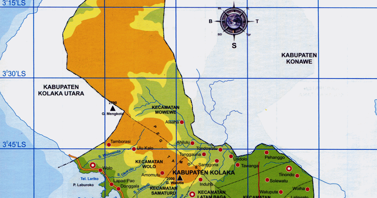Peta Kabupaten Kolaka