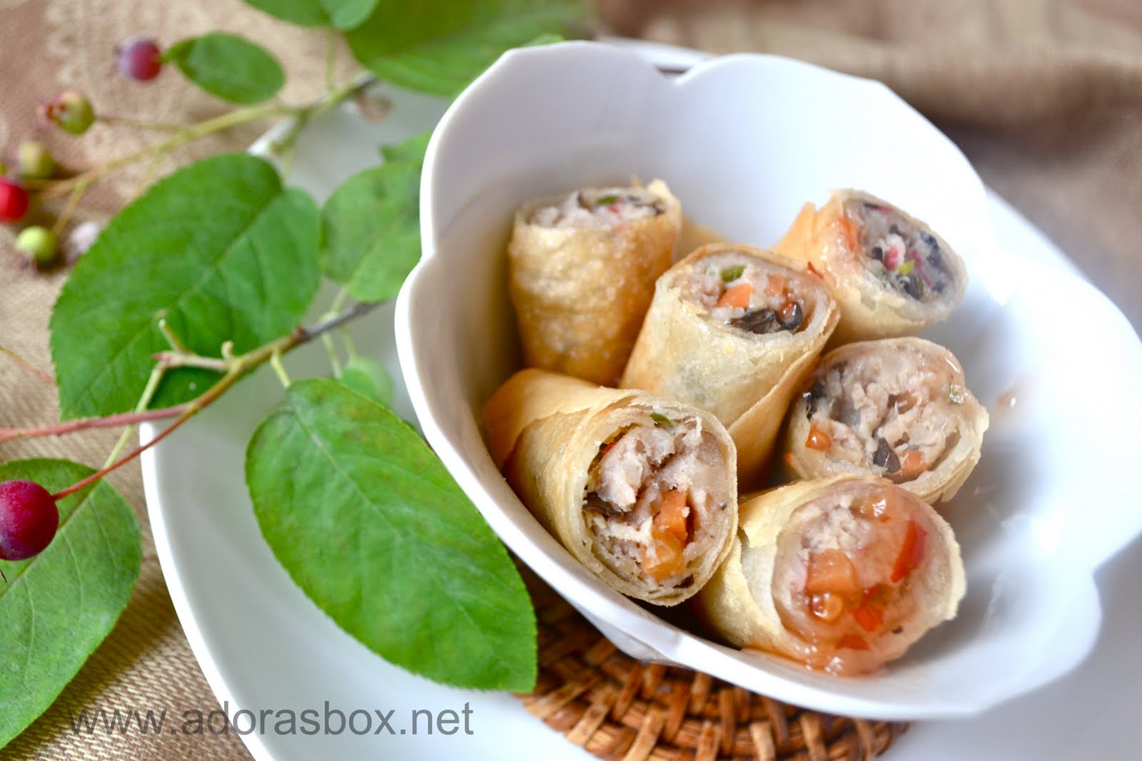 Adora's Box: FRIED PORK AND CRAB SPRING ROLLS