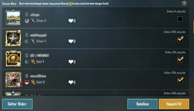 Cara Hapus Pertemanan di PUBG Mobile - Menit info