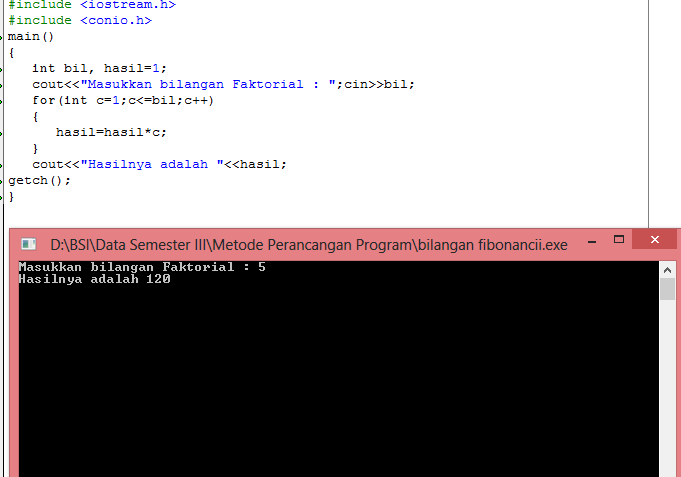 Program, pseudocode dan flowchart Bilangan Fibonanci
