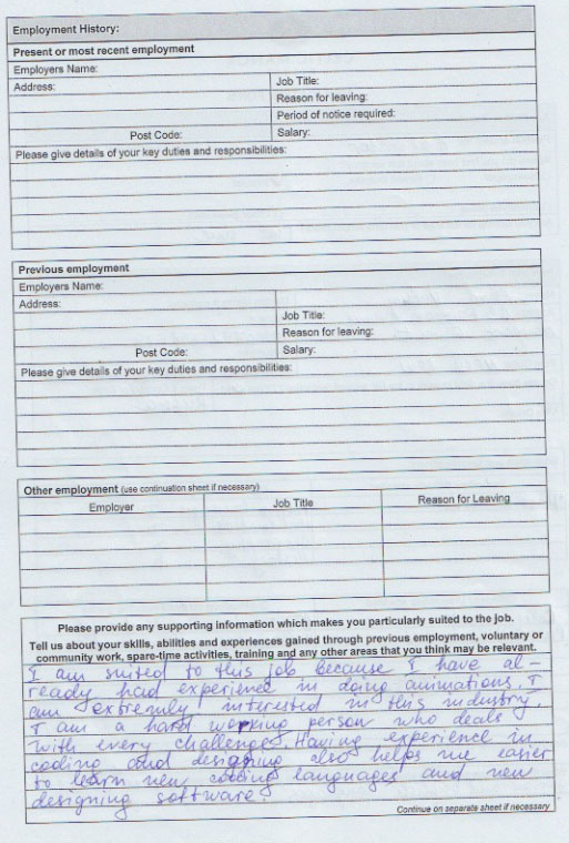 Job/Course Application and Personal Presentation Skills