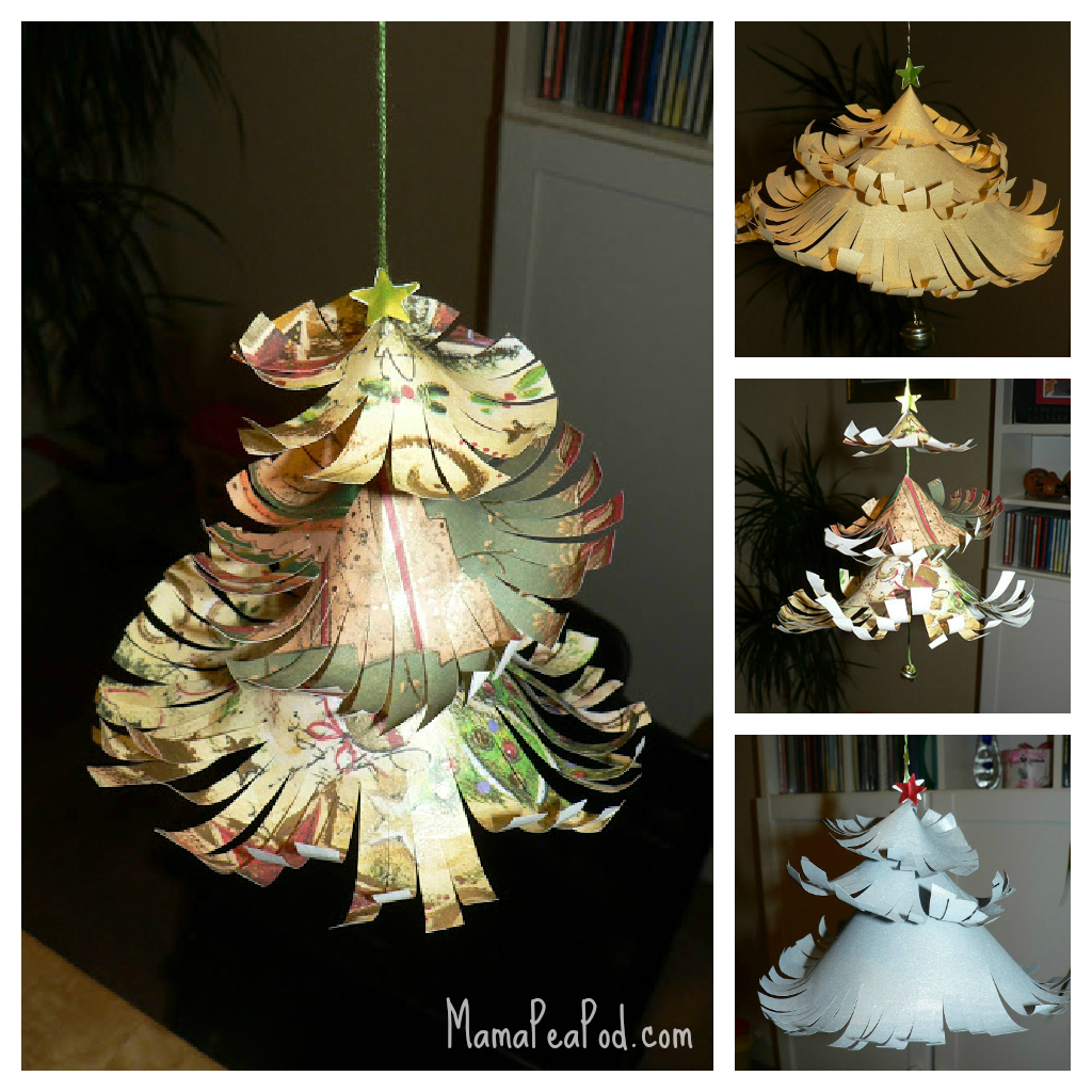 Mama Pea Pod: {Curled Paper Christmas Tree Decorations: Counting Down ...