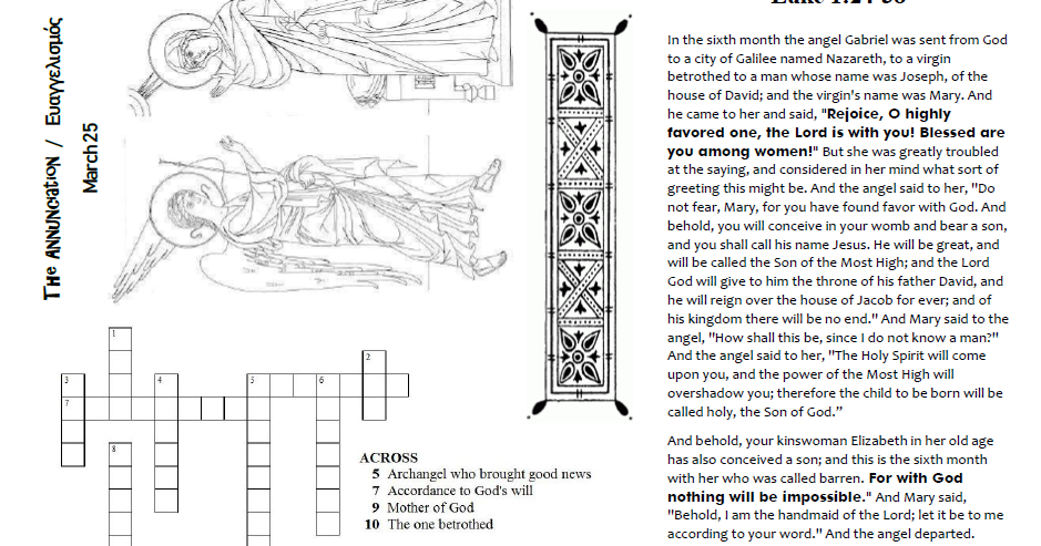Orthodox Christian Education: Annunciation Orthodox Lesson
