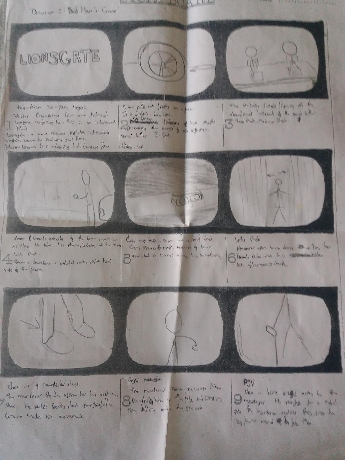 Dylan Peach A2 Media Blog: Storyboard