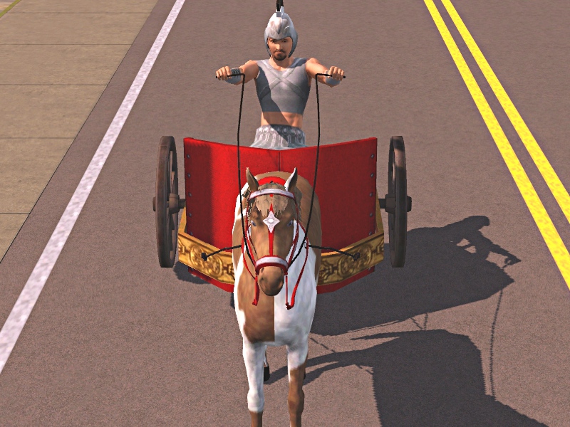 My Sims 3 Blog: Roman Gladiator Chariot and Parking Space by lhawk07