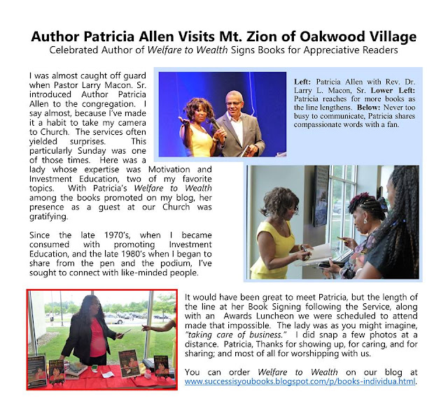 FINANCIAL EDUCATION & MONEY at Success is YOU!: Patricia Allen - Author ...