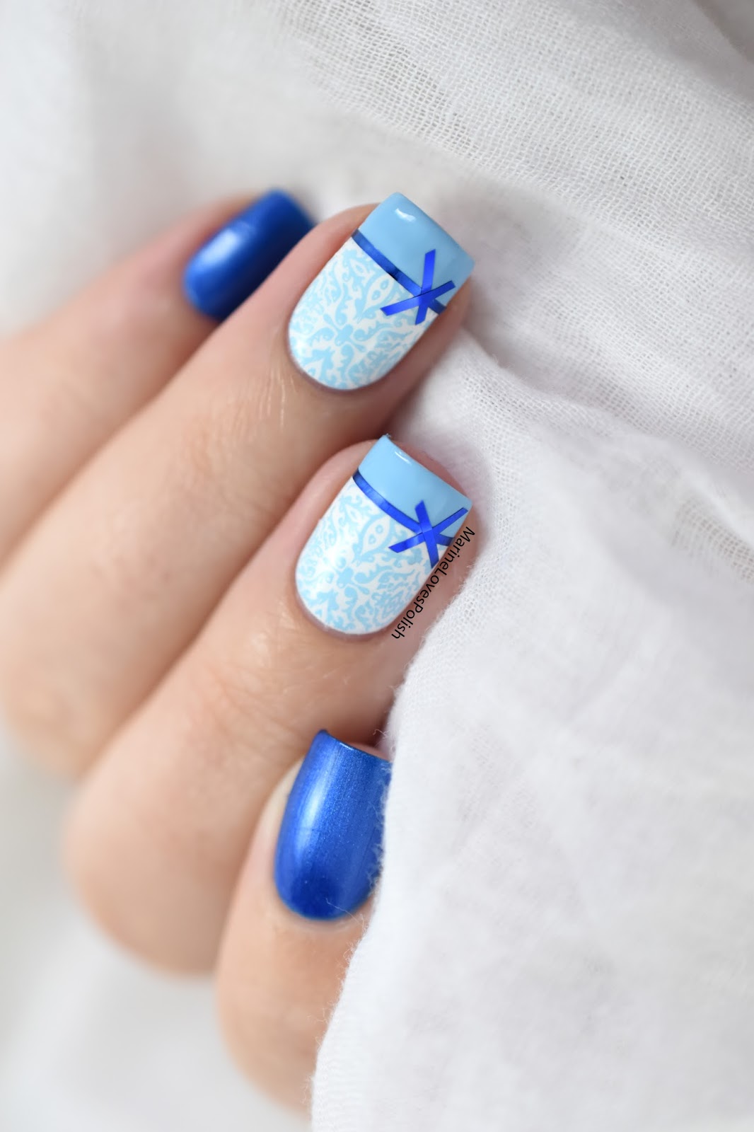 Christmas Wrapping Paper Nail Art Video Tutorial Marine Loves Polish And More Blog