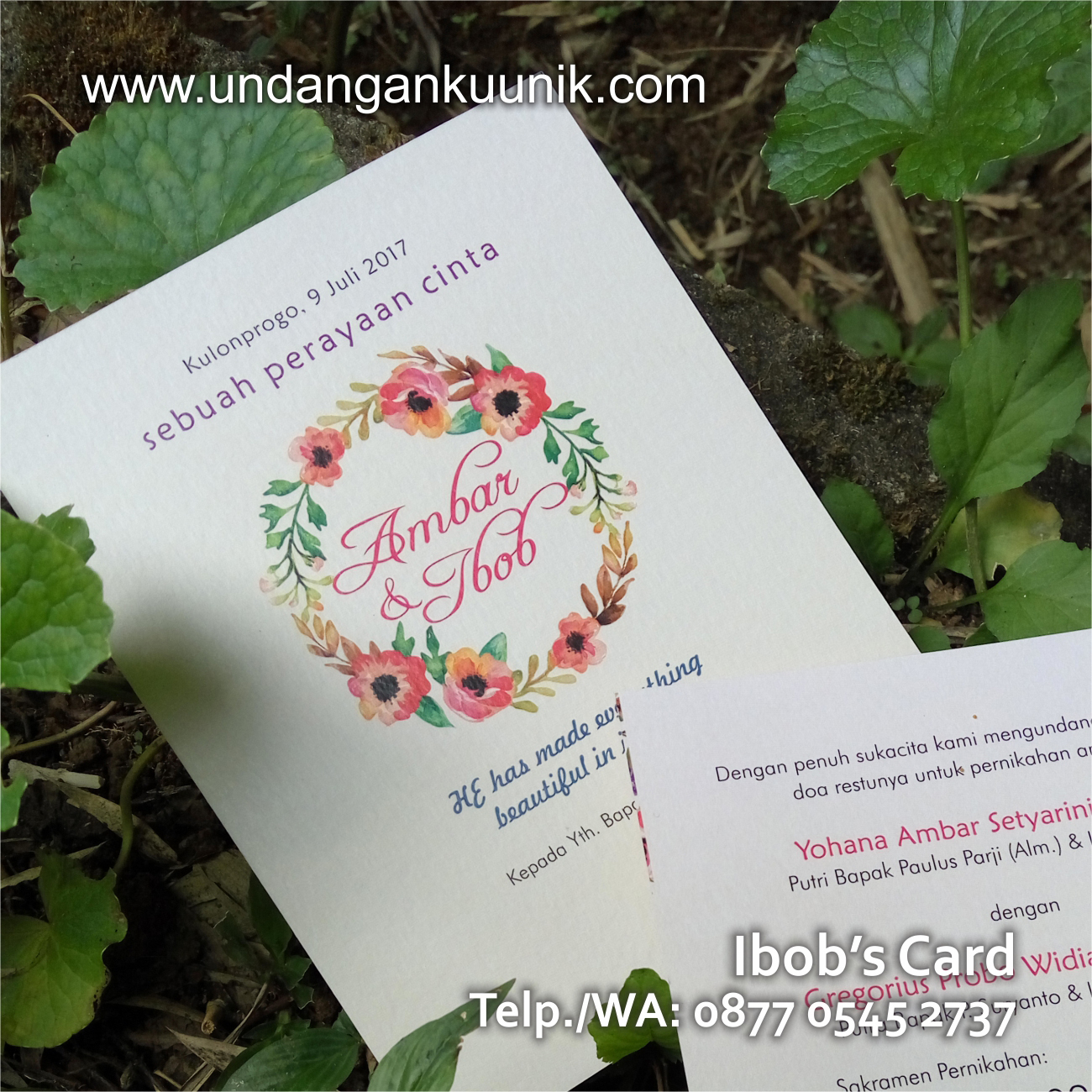 UNDANGAN NIKAH UNIK I Ibob's Card