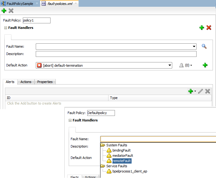 SOA 12c - Design Fault Policy from Fault Policy Wizard - Oracle Fusion ...
