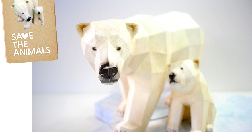 Paper craft: Polar Bear Paper craft