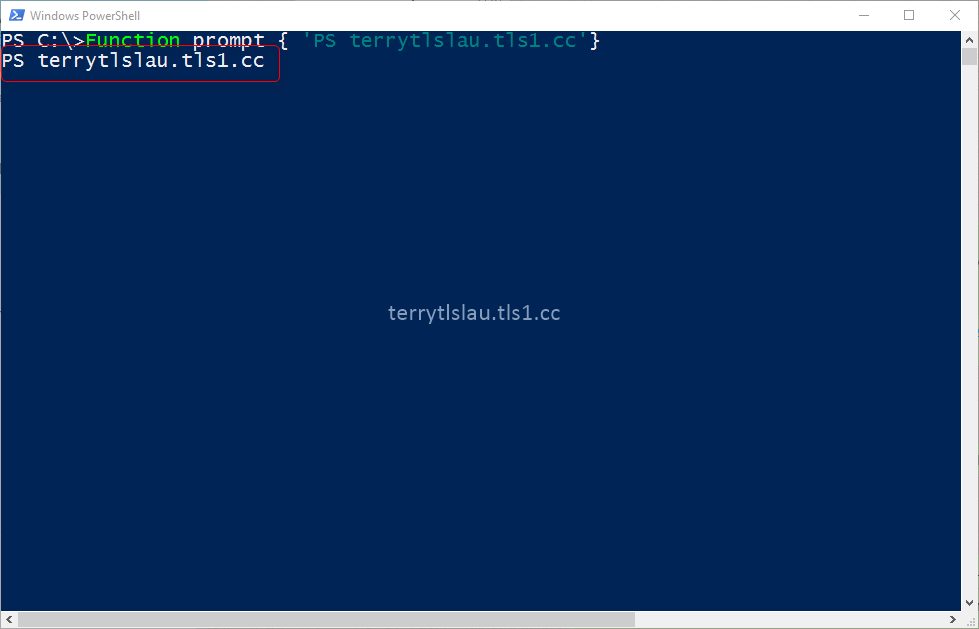Terry L@u's blog: Change the PowerShell prompt