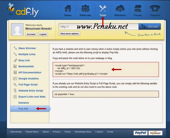 Adf.ly Sekarang Mendukung Iklan Pop-up | Coretan Pena Ku