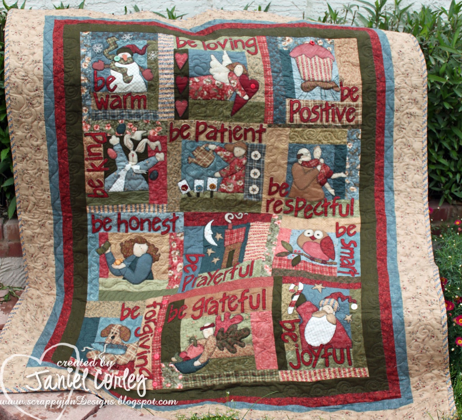 my little pieces of art: Hand applique quilt