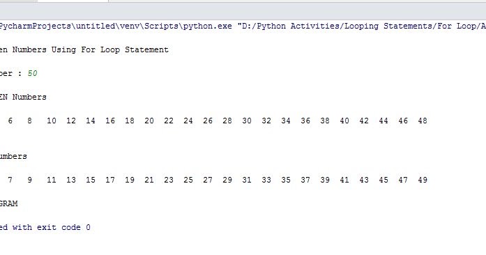 Free Programming Source Codes And Computer Programming Tutorials Odd And Even Numbers Using For