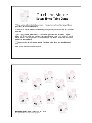 The Homeschool Den: Catch the Mouse Game -- Practicing the Six and ...