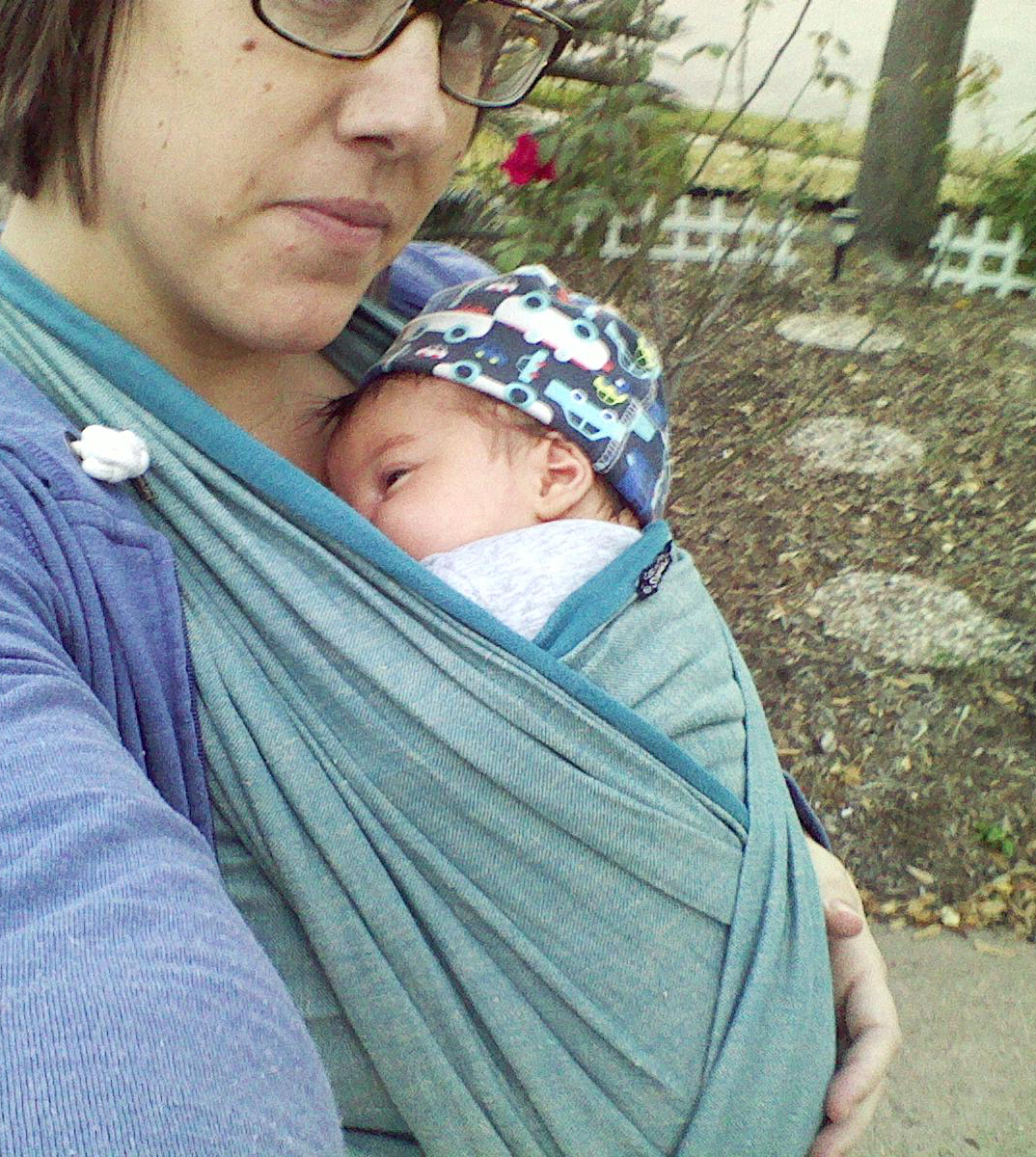 the smores. party of four.: babywearing.