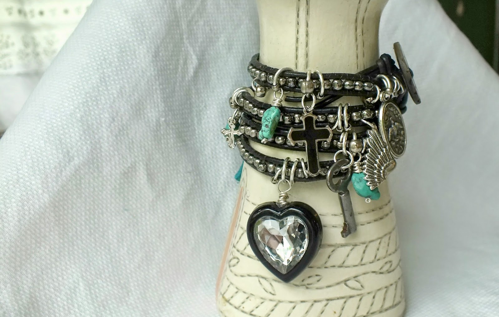 She's So Witte: Leather Wrap Bracelets with Charms