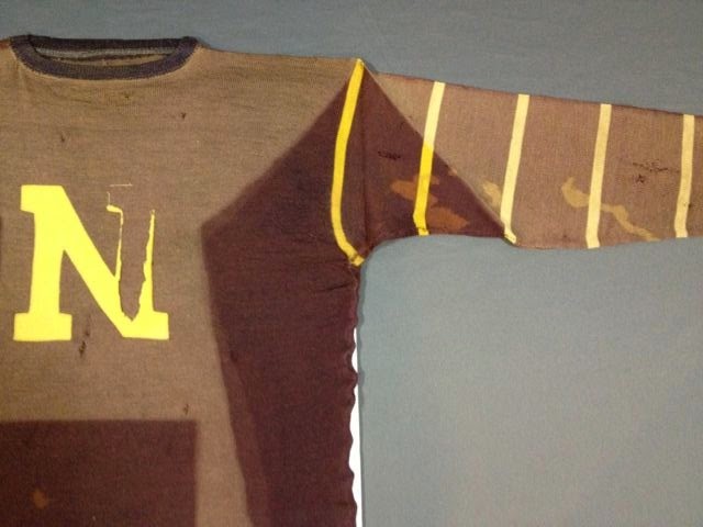 Inside the Conservator's Studio: A high school sweater goes to war