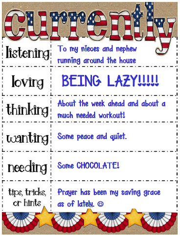 Krazee 4 Kindergarten: Currently July & Common Core "I Can" Statements