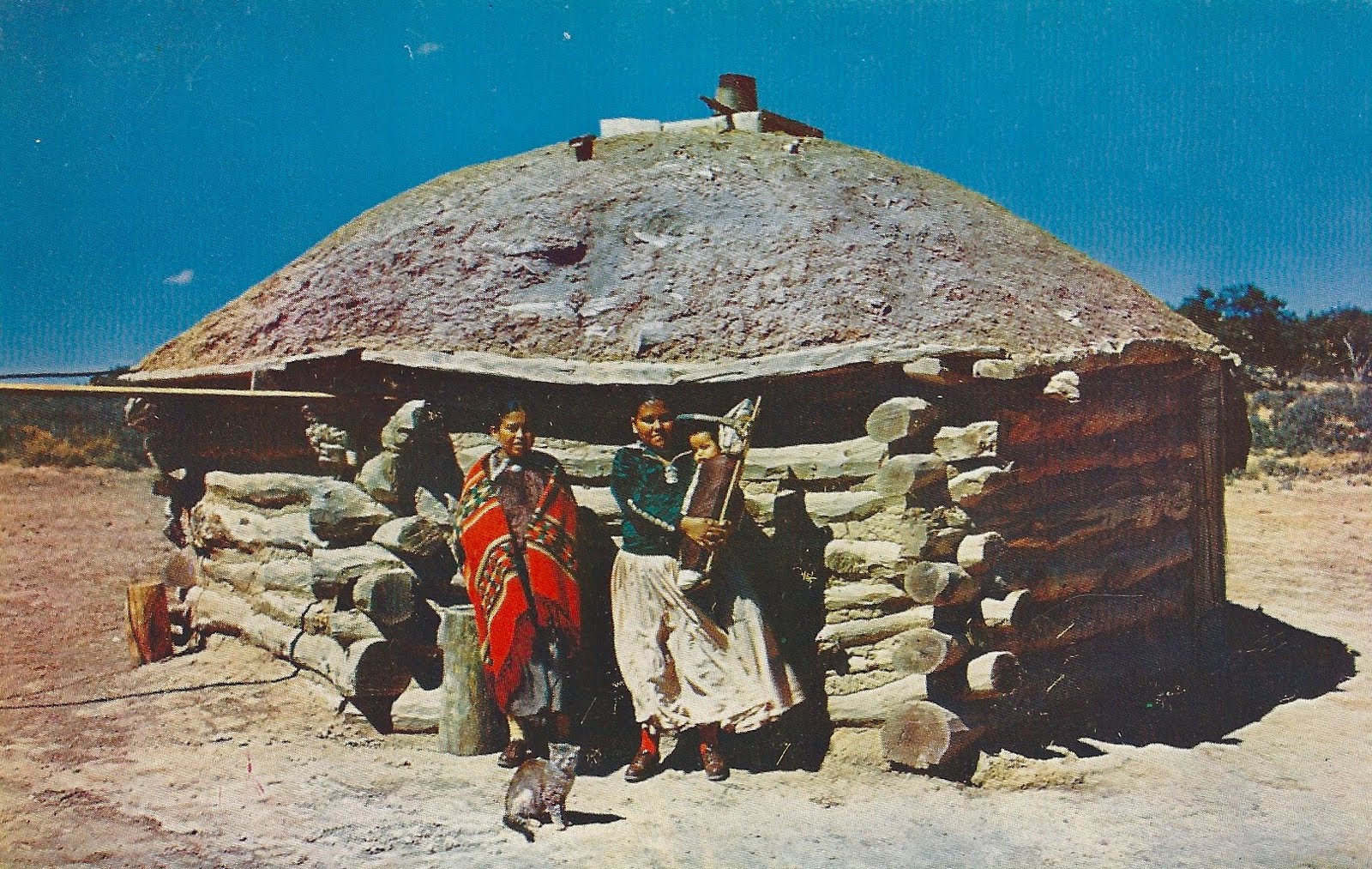 My Favorite Postcards: Navajo Indians, Sacred Sand Paintings, and a Hogan