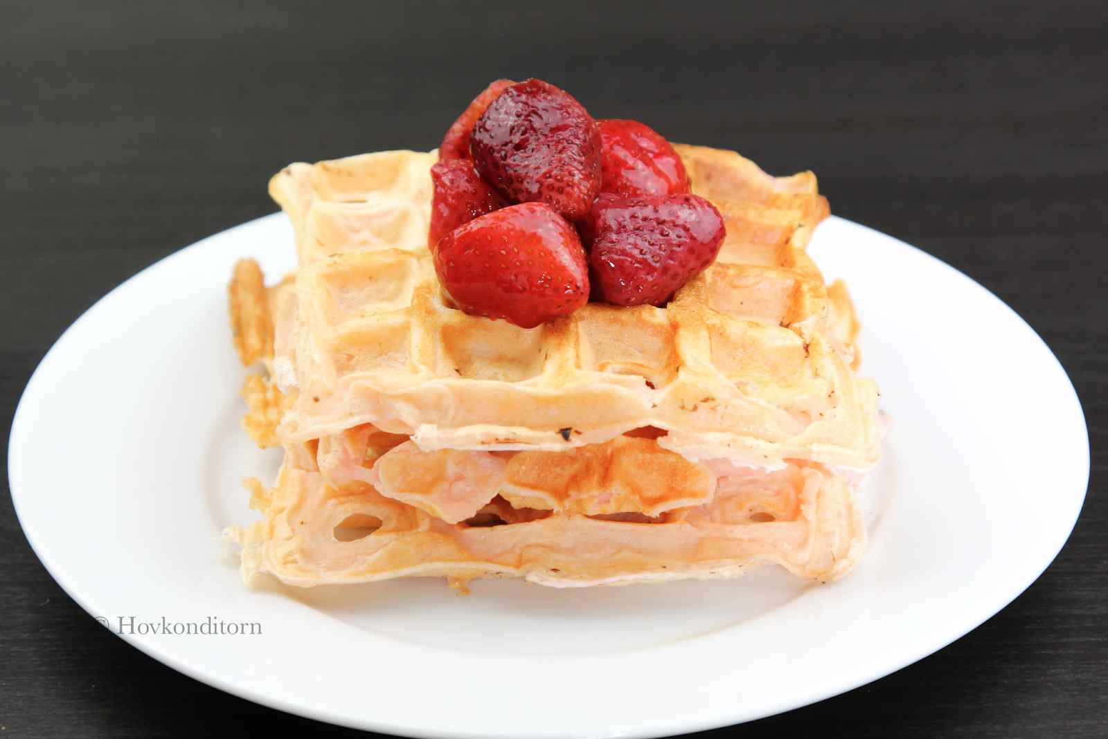 Strawberry Milkshake Waffles